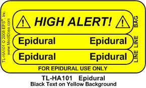Line Tracing Label - Epidural - TL-HA101 (1,000 Labels) — Medi-Dose