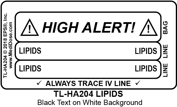 Line Tracing Label - LIPIDS - TL-HA204 (1,000 Labels) — Medi-Dose